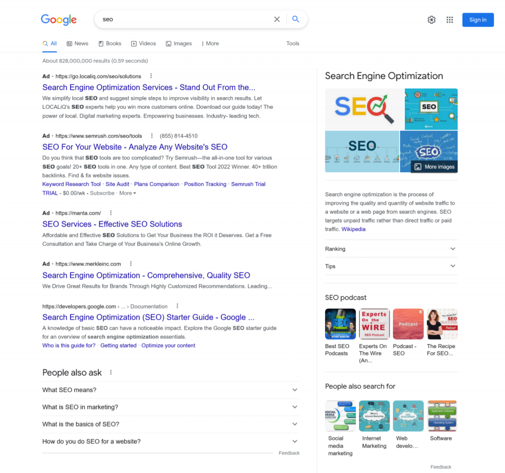 谷歌seo优化怎么出效果_SERP中有什么？谷歌搜索结果和您需要了解的功能 — AdWeb全球站